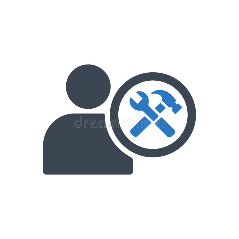 Worker Tools Badge Icon stock vector. Illustration of badge - 361696305