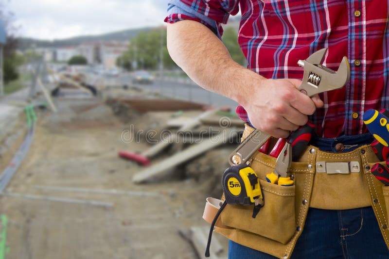 Worker with tools stock image. Image of architect, lifestyle - 85808585