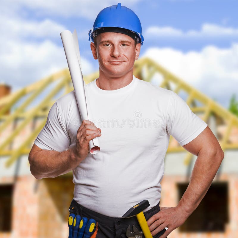 Worker with Tools. Construction, Renovation Concept. Stock Photo ...