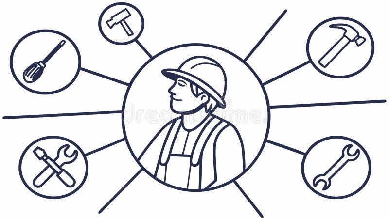 Worker Tools Network Vector Skills Expertise Connection, Vector Design ...
