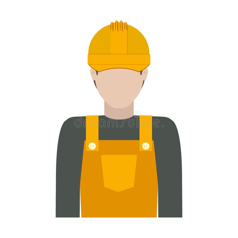 Worker with Uniform and Helmet Stock Vector - Illustration of uniform ...