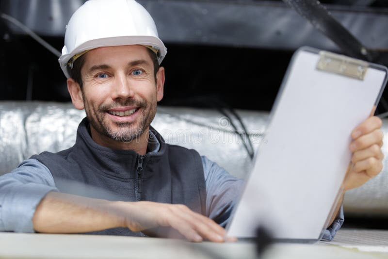 Worker in Uniform Looking at Camera Stock Image - Image of technician ...
