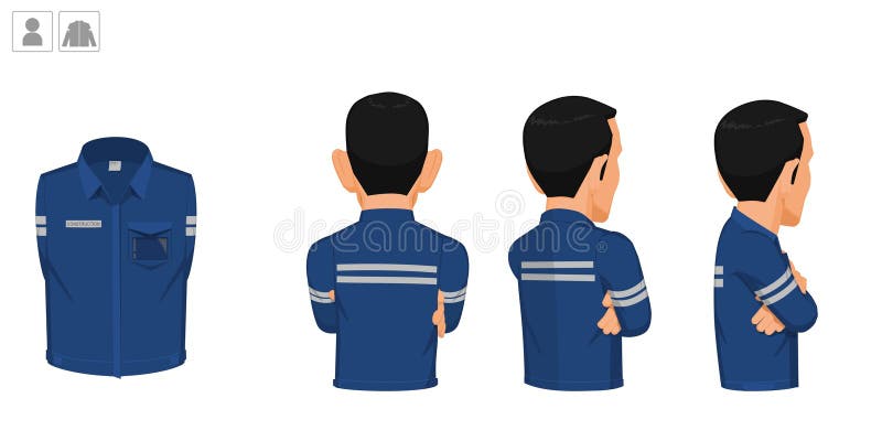 The Worker with Uniform on White Background Stock Vector - Illustration ...