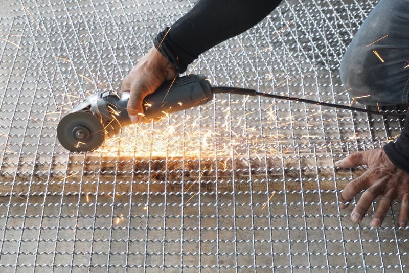 Cutting iron mesh stock photo. Image of device, engineering - 103827308