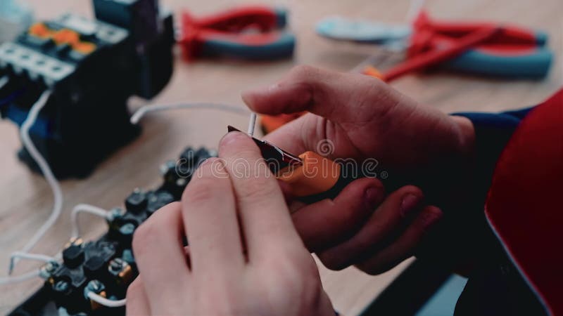 Assemble Circuit with through Hole Components; Time-lapse Stock Video ...