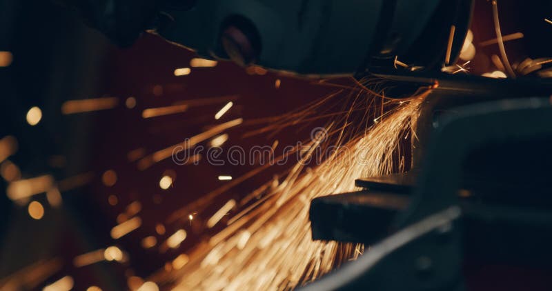 Worker Using Industrial Grinder Metalwork Industry Stock Photo - Image ...