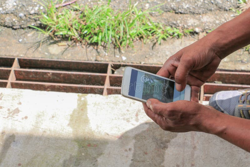 Worker Using Mobile Smart Phone Stock Photo - Image of executive ...