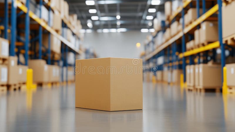 Worker Using Scanner To Track Warehouse Inventory. Stock Illustration ...