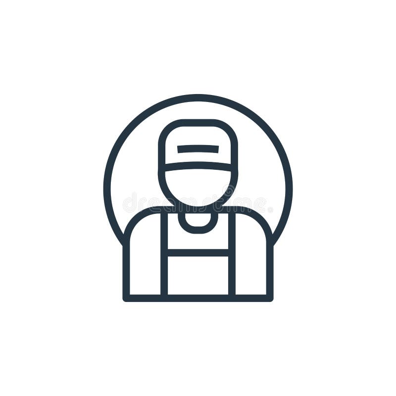 Worker Vector Icon. Worker Editable Stroke. Worker Linear Symbol for ...