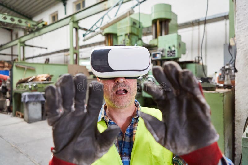Worker with VR Glasses As a Virtual Reality Concept Stock Photo - Image ...