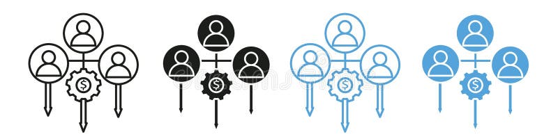 Worker Wage Reduction Icon Symbolizing Decrease in Labor Income Stock ...