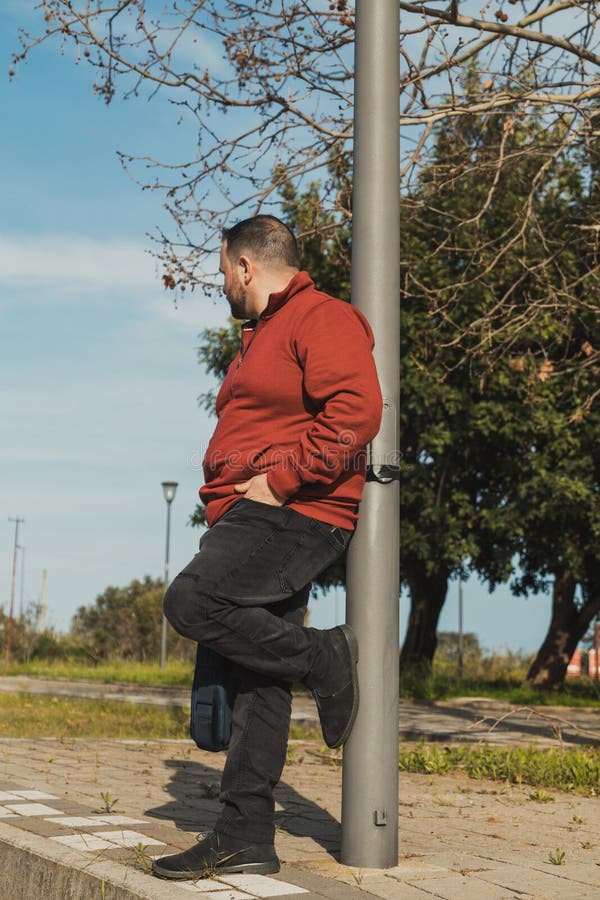 Worker Waiting in the Park during Work Pause Stock Image - Image of ...
