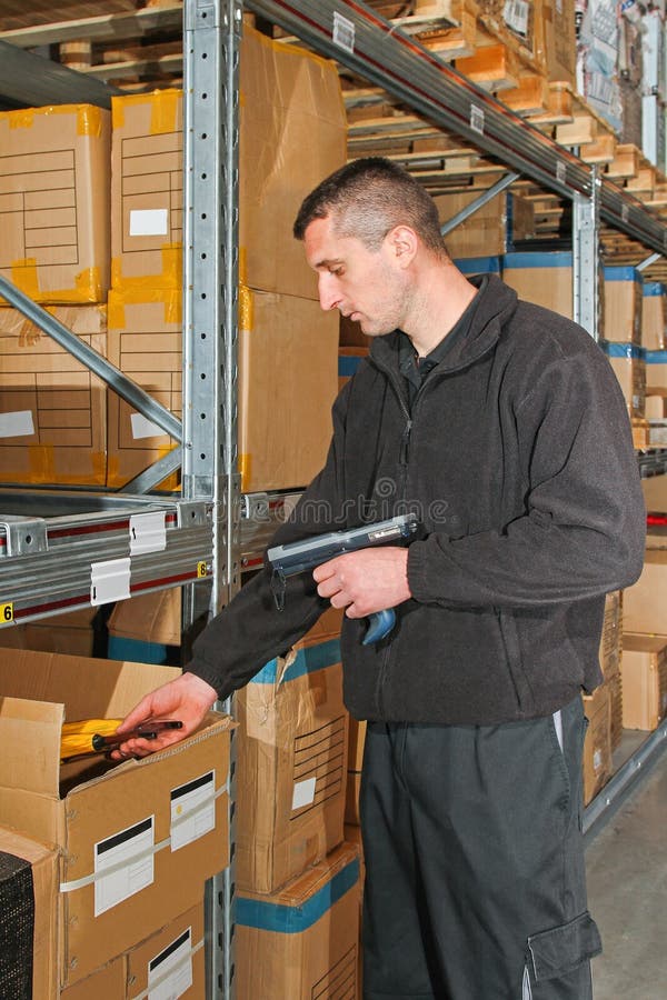 Worker in warehouse stock photo. Image of business, work - 28407338