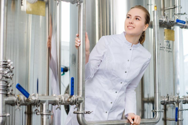 Worker at a water factory stock image. Image of natural - 91645377