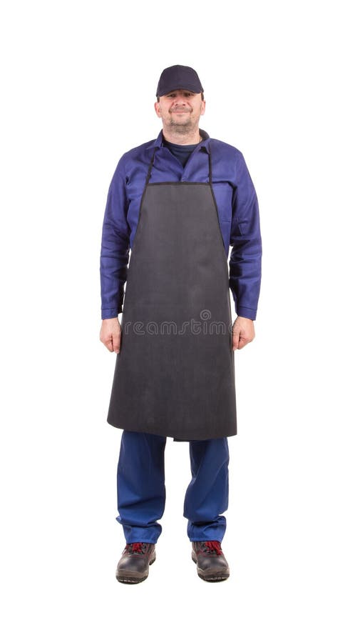 Worker Wearing Black Apron. Stock Photo - Image of waist, wear: 42816056