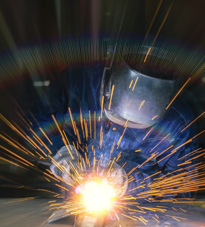 Worker welding stock image. Image of construction, equipment - 42964123