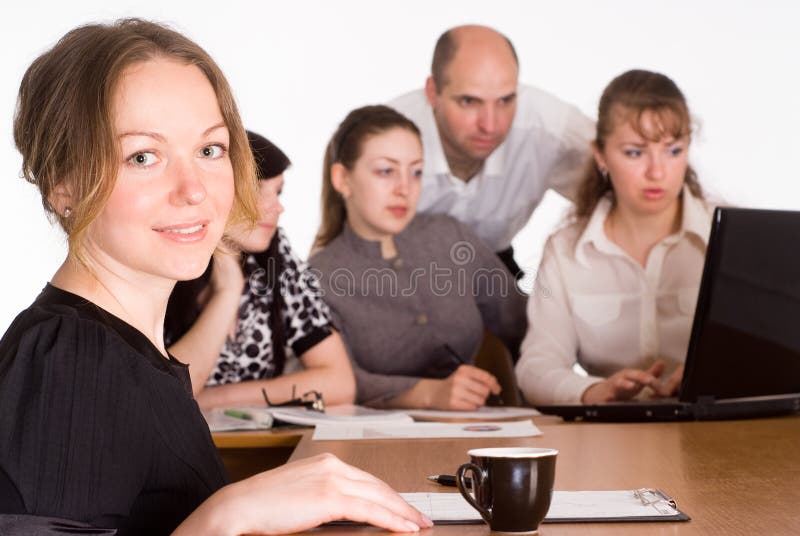 Worker on work stock photo. Image of crew, meetings, five - 19849408