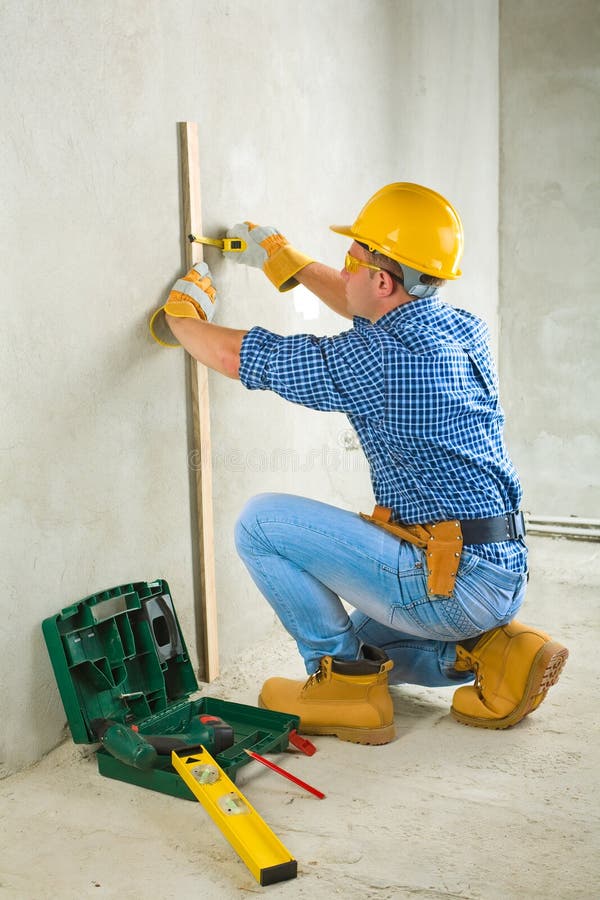Pro Construction Worker stock photo. Image of horizontal - 78526962