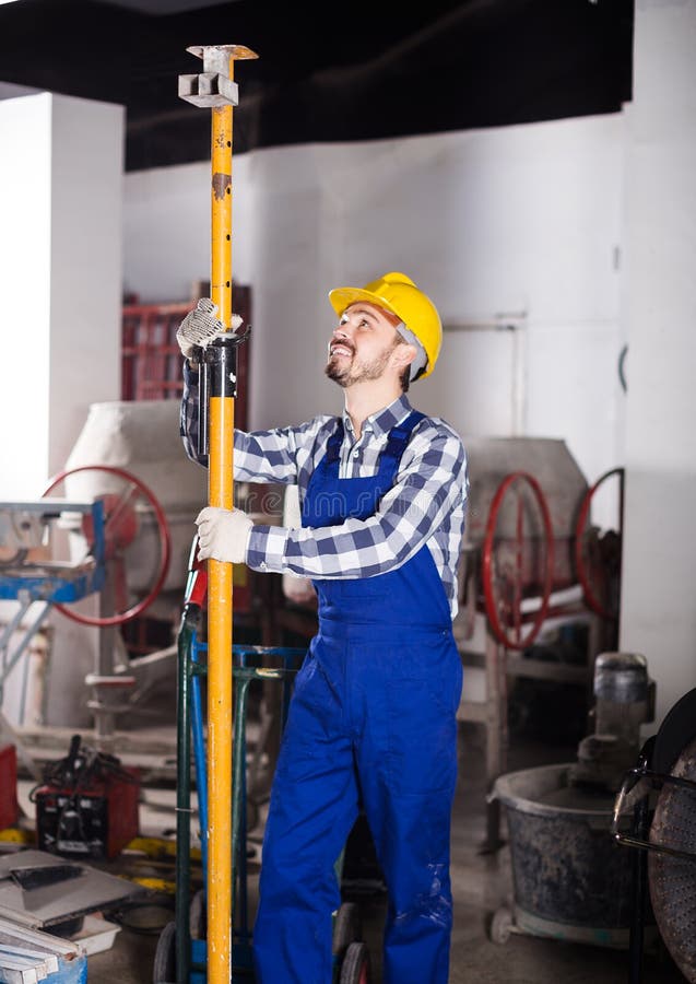 Worker Work with Angle Grinder Stock Photo - Image of grinders, angle ...