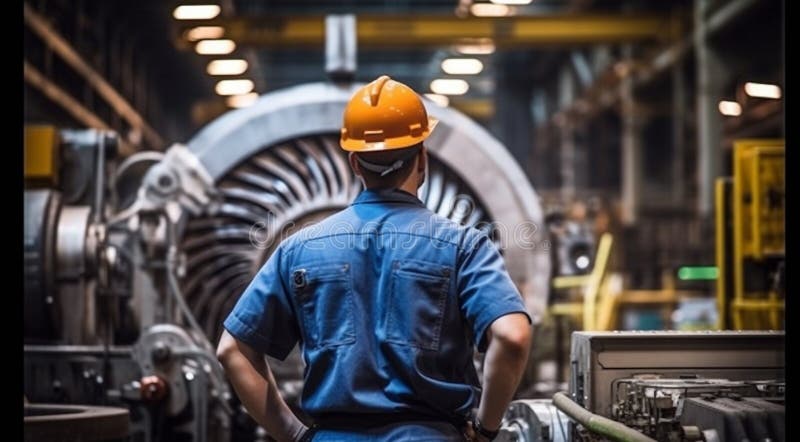 Hard Worker in the Factory, Worker in Working Place, Security Worker at ...