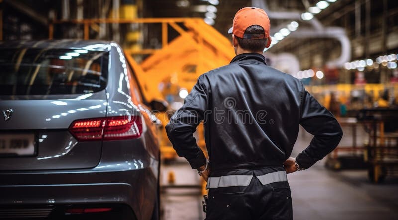 Hard Worker in the Factory, Worker in Working Place, Security Worker at ...