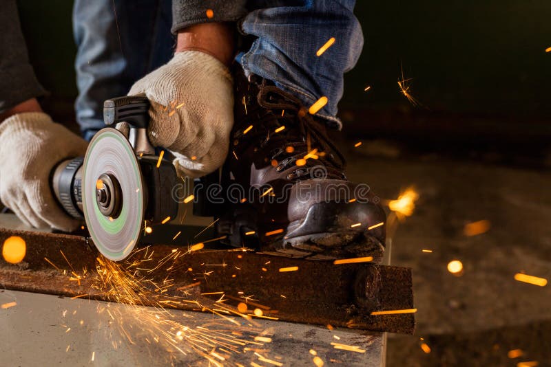 Worker Working of a Grinding Machine Stock Photo - Image of equipment ...