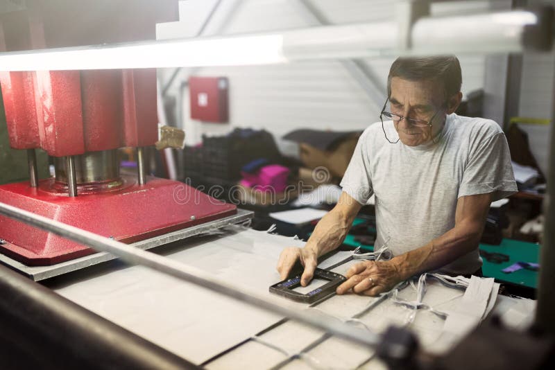 Pattern Cutting Industrial Machine Stock Photo - Image of pattern ...