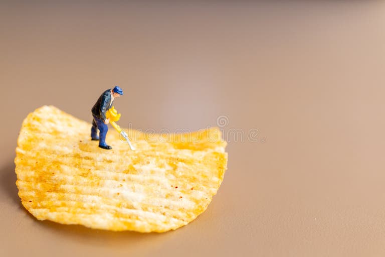 Worker are Working with Potato Chips Stock Image - Image of working ...
