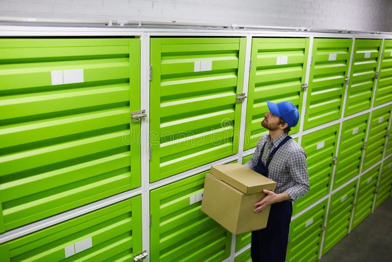 Worker Working in Stockroom Stock Photo - Image of carton, people ...