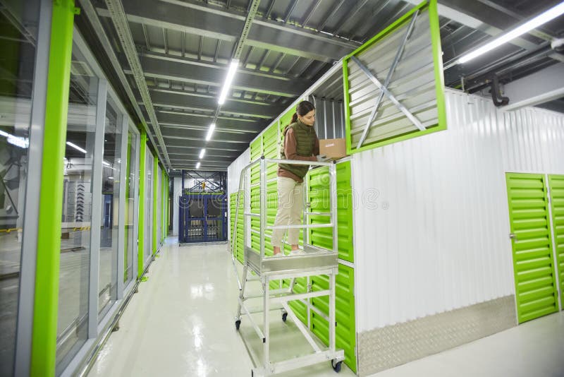 Worker Working in Storage Room Stock Image - Image of repairing ...
