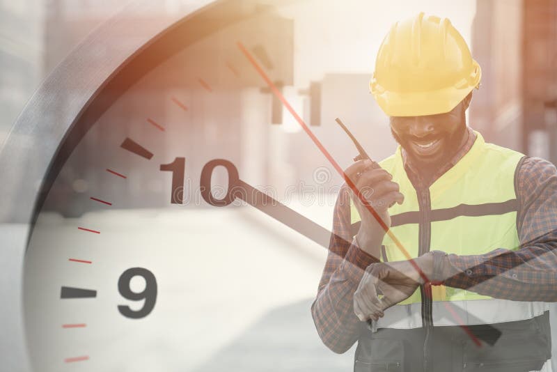 Worker Working Times or Working Hours of Labor Shipping Cargo Logistic ...