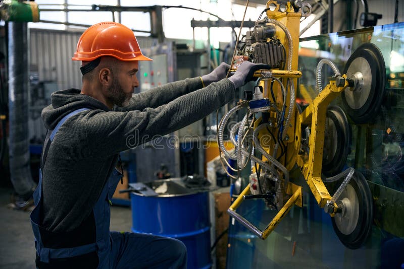 Window Production Master in a Workshop at His Workplace Stock Image ...