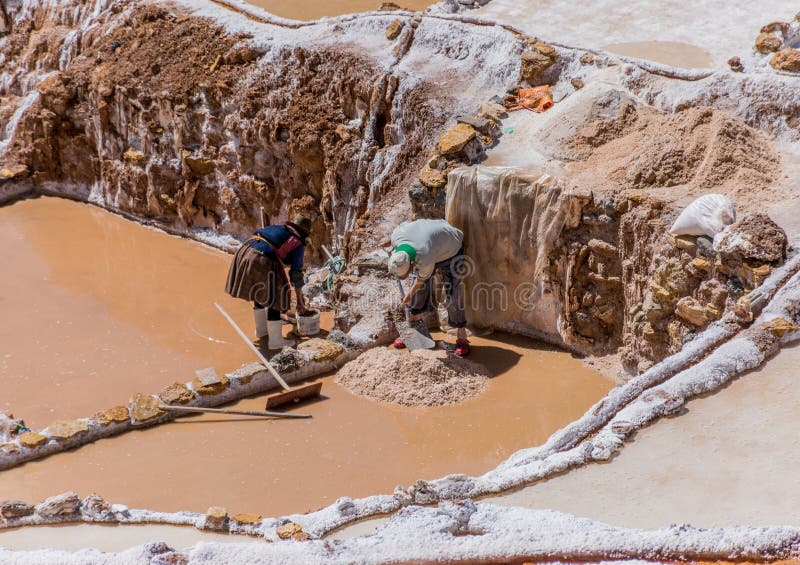 The Ancient Salt Mines of Maras, Peru. Editorial Photo - Image of ...