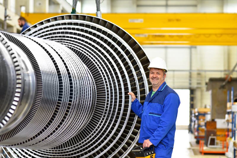 Assembling and Constructing Gas Turbines in a Modern Industrial Stock ...