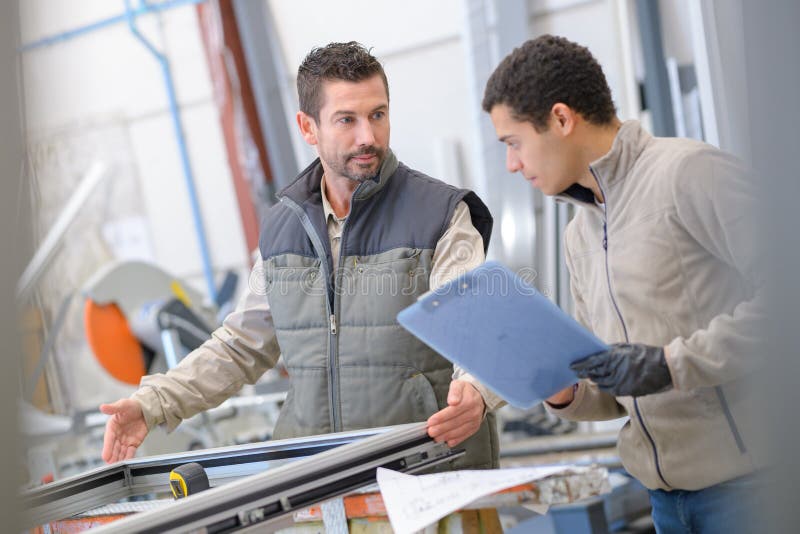Workers Assembling Pvc Doors and Windows at Factory Stock Photo - Image ...