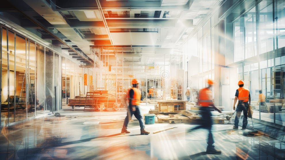 Blurred Interior Building Construction Stock Illustrations – 2,625 ...