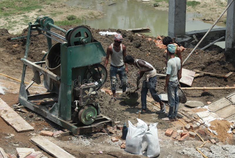 Workers Build Construction Site in India Westbangal Editorial Image ...