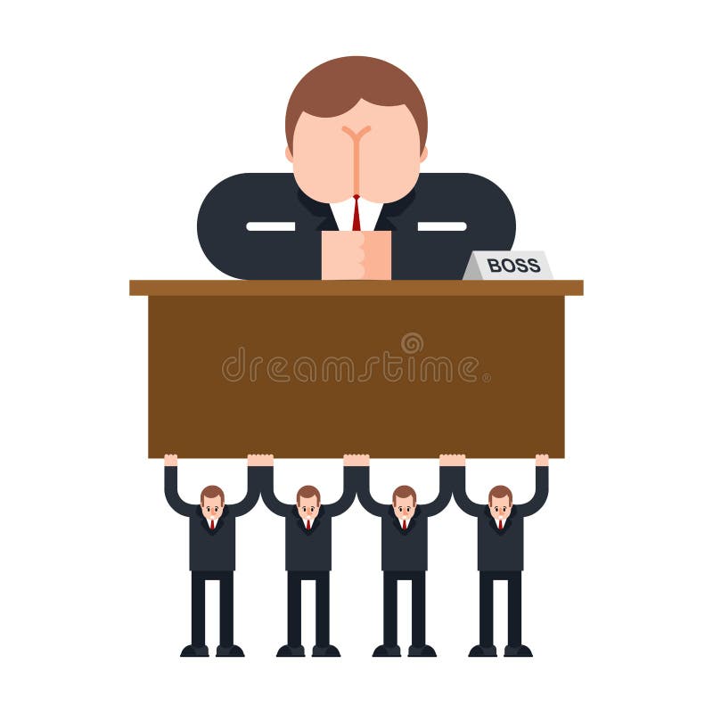 Workers Carry Boss. Leader Concept Business Illustration Stock Vector ...