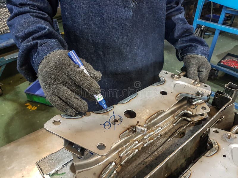 Workers Check the Work while Working Stock Image - Image of equipment ...