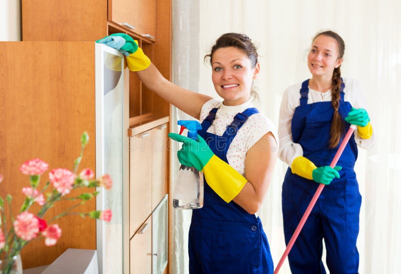 Workers of Cleaning Company Stock Image - Image of domestic, manual ...