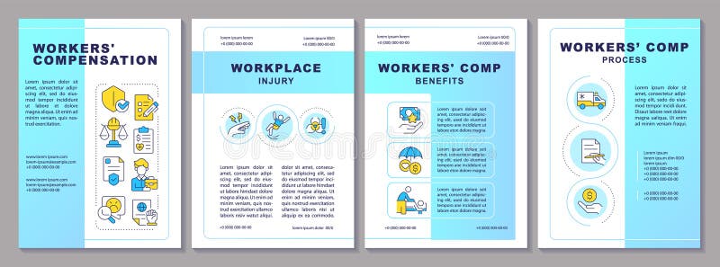 Workers Compensation Brochure Template Stock Illustration ...