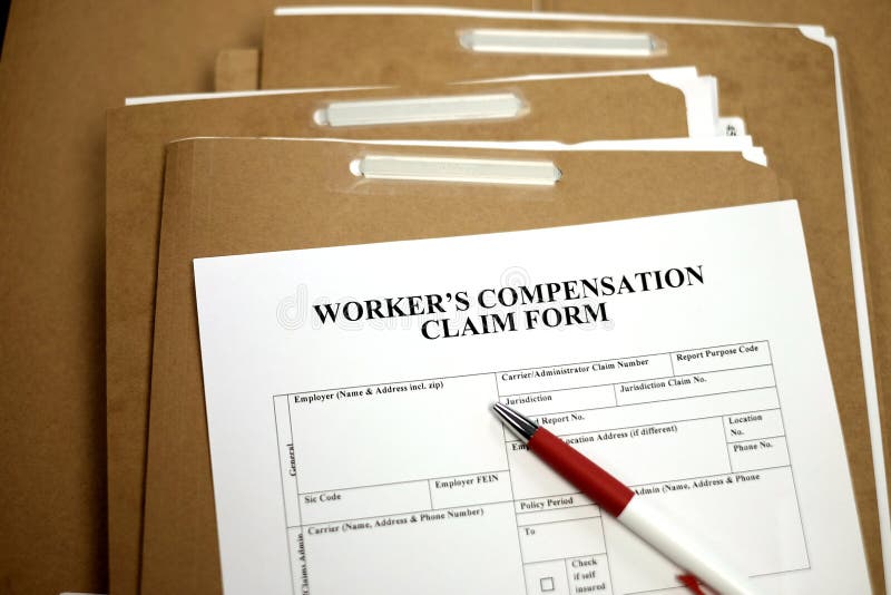 Workers Compensation Claim Form Complaint for Work Injury Stock Photo ...