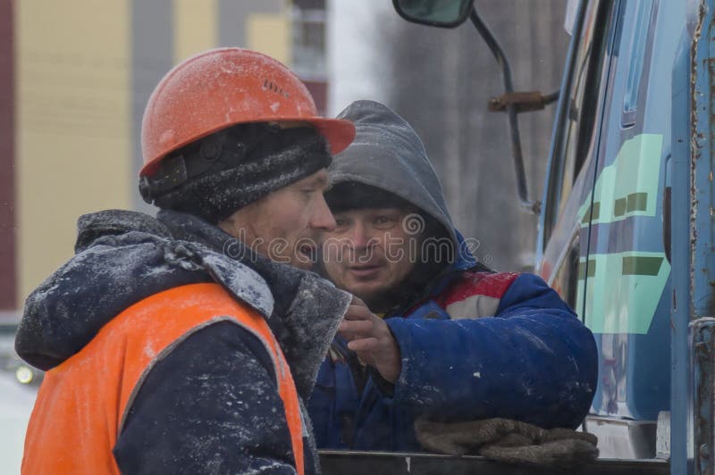Two Workers at a Car Assembly Site Stock Image - Image of panel ...