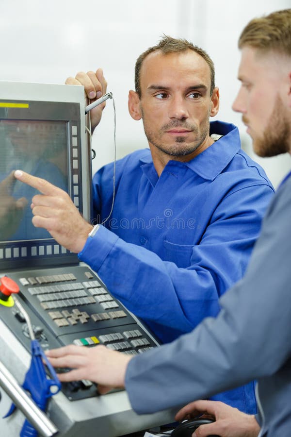 Workers on Control Production Process Stock Photo - Image of factory ...