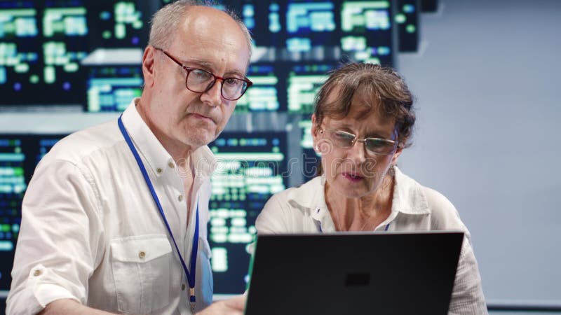 Workers Data Center Comission Stock Video - Video of troubleshooting ...