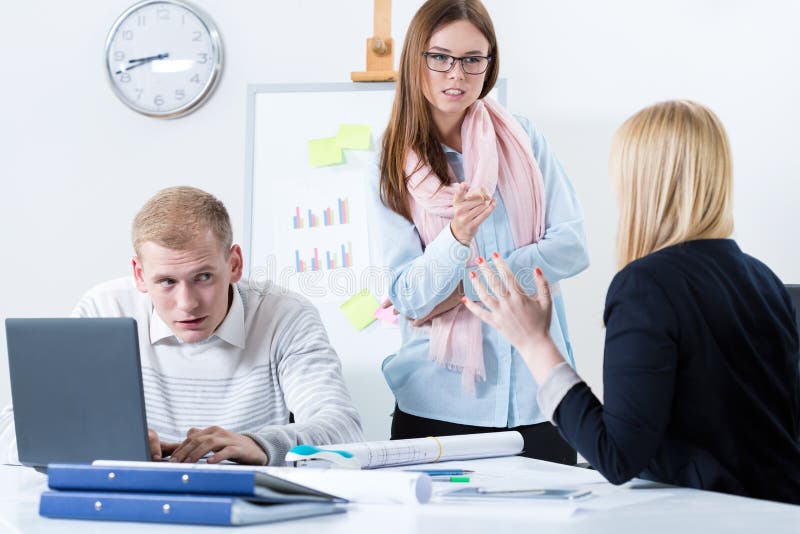 Argument at workplace stock photo. Image of project, stationery - 49393364