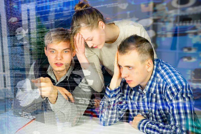 Workers doing a boring job stock image. Image of typing - 90741983