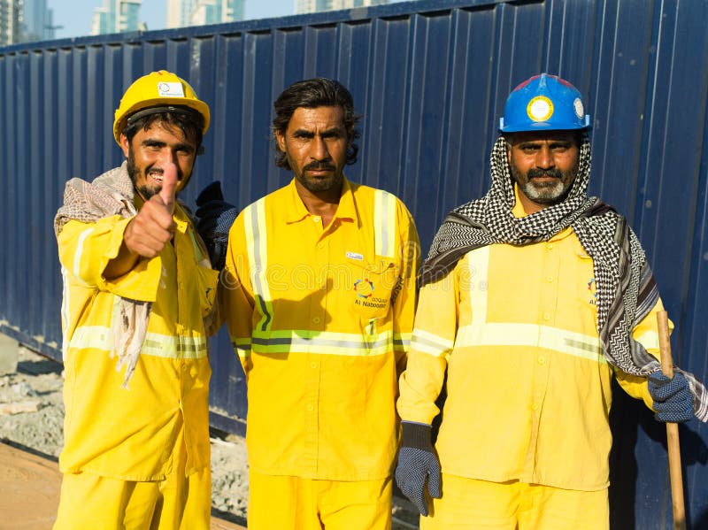 Workers,Dubai editorial photo. Image of horizontal, dubai - 68109891