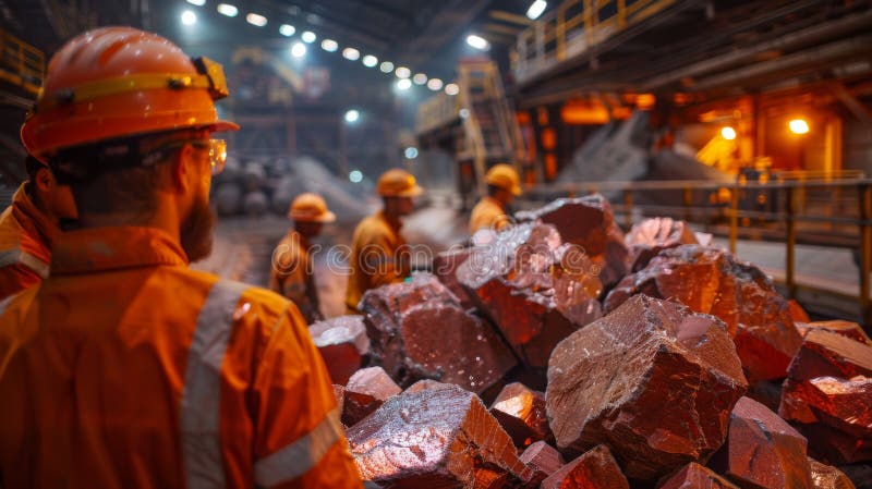 Workers Engage in Mining Activity at an Underground Facility during ...