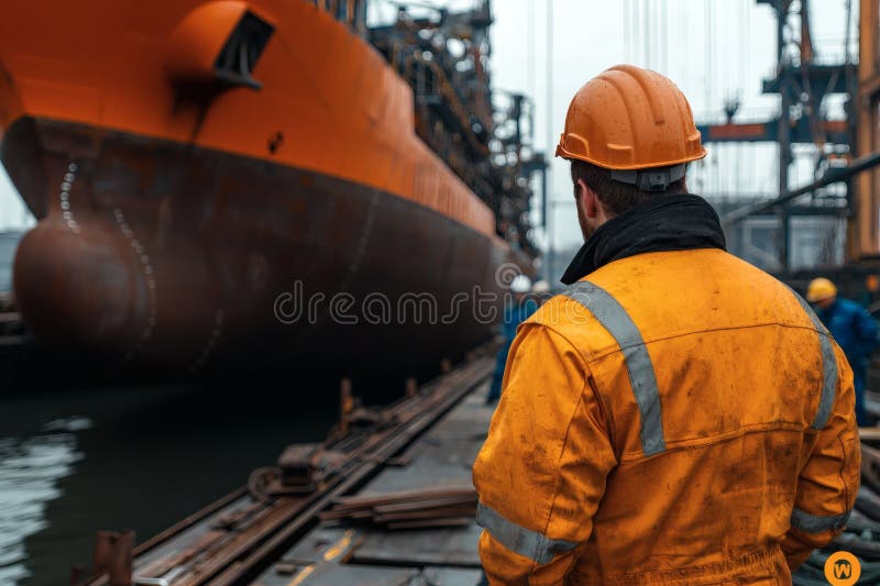 Workers Engaged in Fishing Vessel Construction at Active Shipyard ...